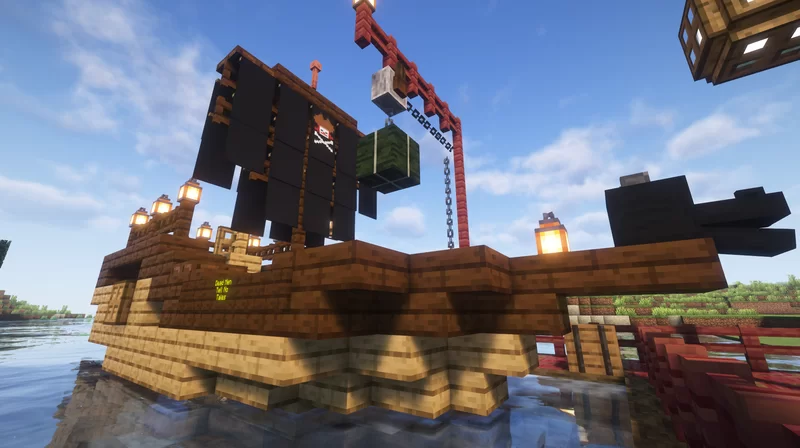 Small Pirate Ship with Dock Minecraft Map