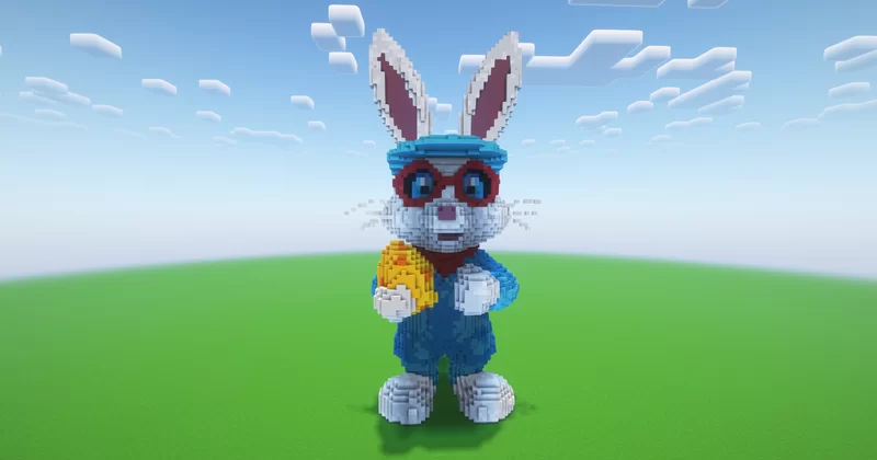 Minecraft Easter Bunny 2 Statue Minecraft Map