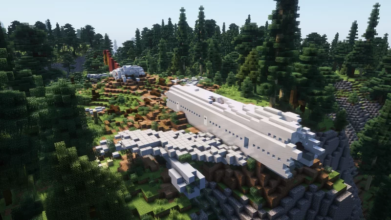 THE CRASH - Plane Crash Survival Island | 1500x1500 Minecraft survival ...