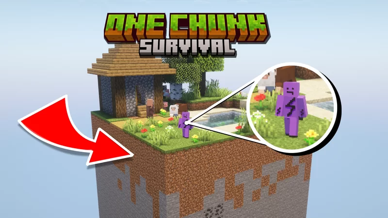 ONE CHUNK Minecraft Survival CHALLENGE! | One Chunk Minecraft Map