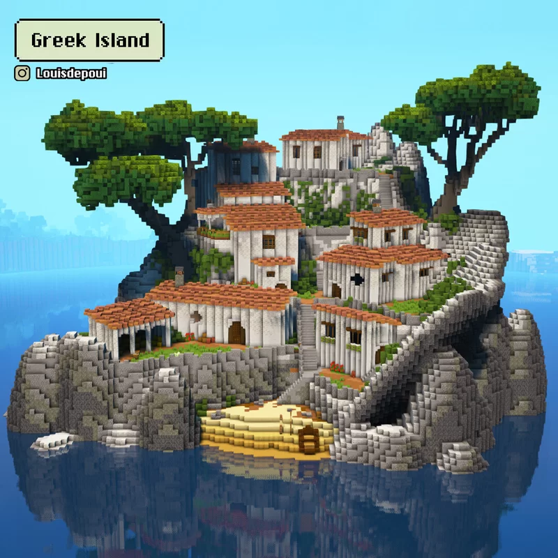 Greek Island paradise Minecraft Map