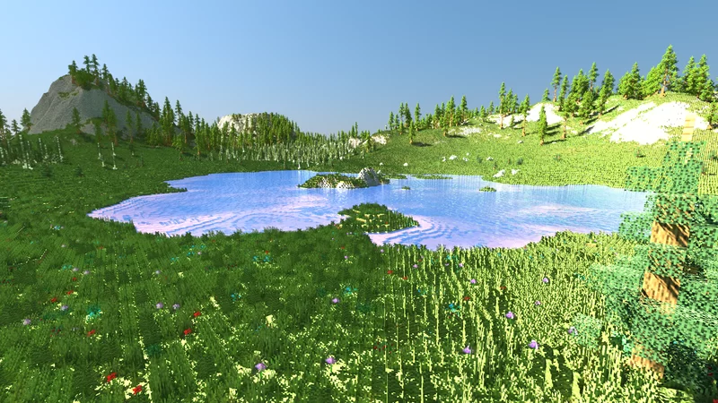 Custom survival 2000 x 2000 Minecraft Map