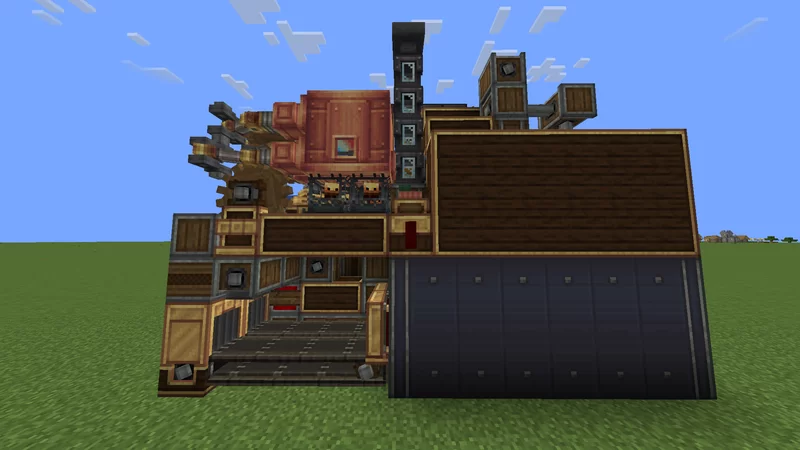 Create mod Train Tracks Factory Minecraft Map
