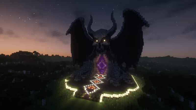 Minecraft Skull Nether Portal Statue V12 Free 💀 Minecraft Map