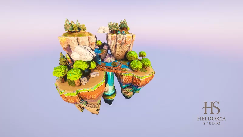 Floating Archipelago Island - Fantasy - Sky Block Minecraft Map