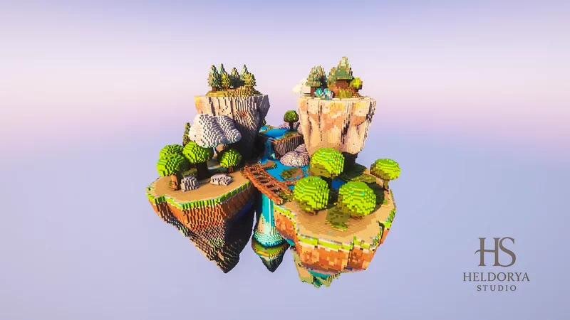 Floating Archipelago Island - Fantasy - Sky Block Minecraft Map