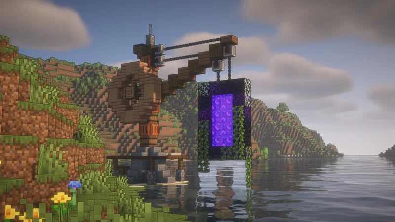 Hanging Nether Portal (Crane) Minecraft Map