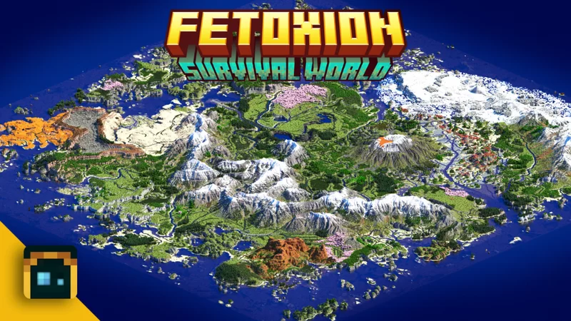 Fetoxion, 8k, Alpine Split Continent, Archipelagos, Mt. Fuji Inspired Volcano, [1.21.5, survival ...