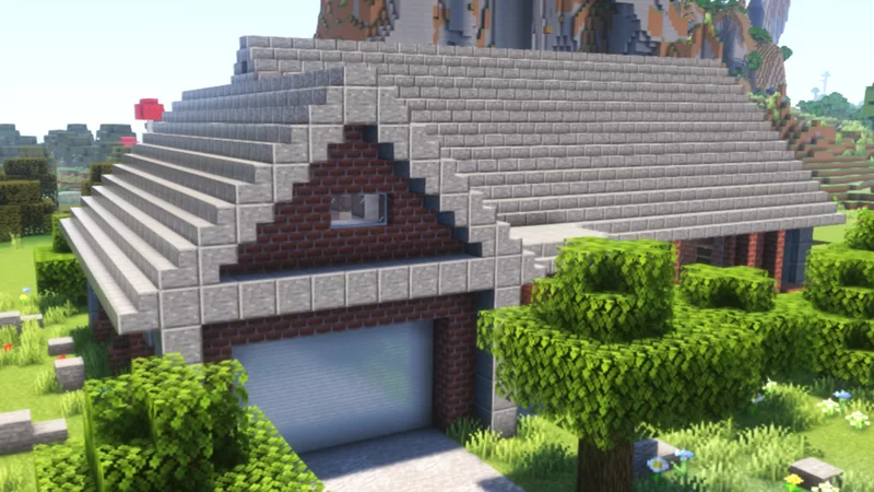 Modern House with Garage [Bedrock+Java] Minecraft Map