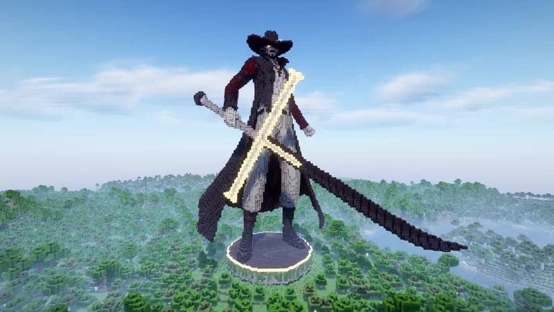 Minecraft Dracule Mihawk |One Piece| Statue Minecraft Map