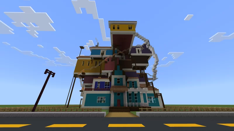 Hello Neighbor Series House In MC Minecraft Map