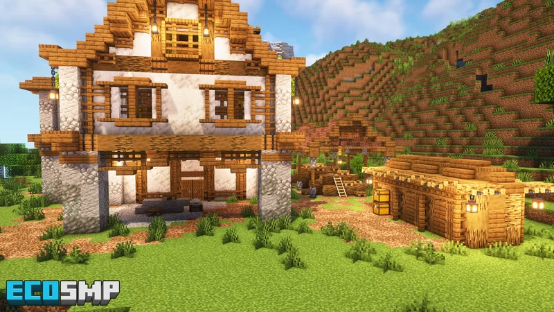 🪚 Timberfall Medieval Carpenter/Sawmill Minecraft Map