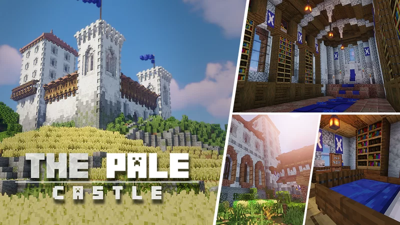 The Pale Castle | Minecraft Medieval Keep | Full Interior Minecraft Map