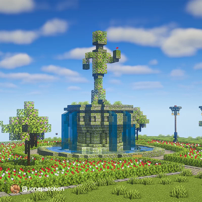 Garden fountain Free Minecraft Map