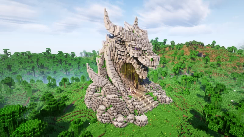 Minecraft Dragon Head Nether Portal Statue V14 Minecraft Map