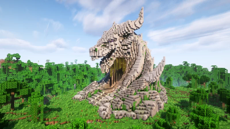 Minecraft Dragon Head Nether Portal Statue V14 Minecraft Map