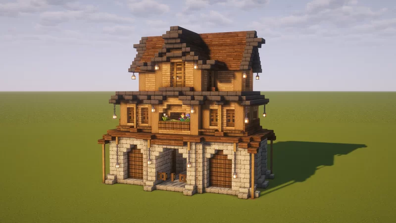 Medieval Town Hall Minecraft Map