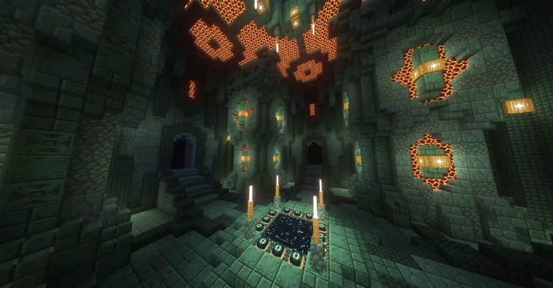 Portal room with a portal to the end Minecraft Map
