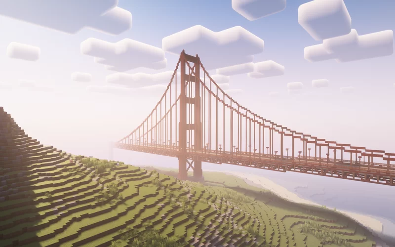 Golden Gate Bridge | Bridge Tutorial Minecraft Map