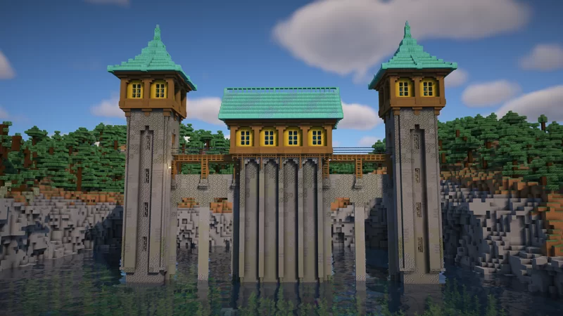 From Water to Wonder – The Waterbound Watchtower 🏡 Minecraft Map