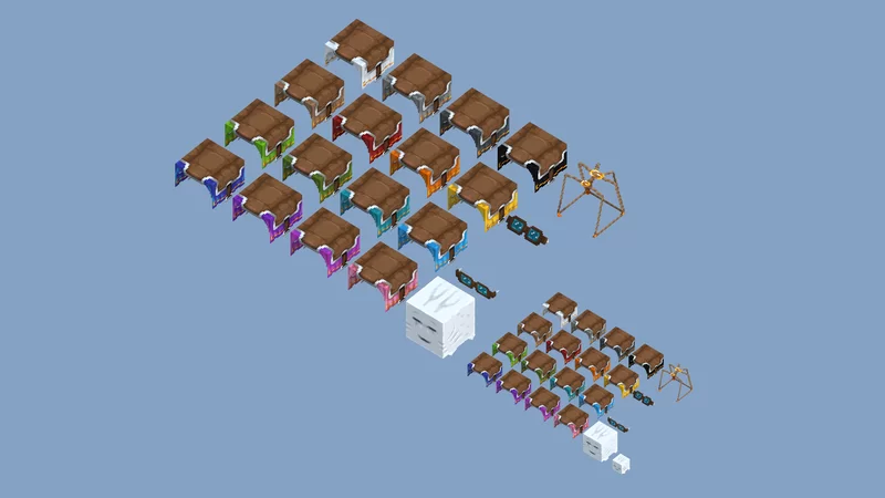 Happy Ghast & Ghastling Mob Statues Minecraft Map