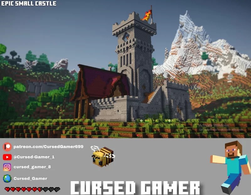EPIC SMALL CASTLE | World Download / ( Litematica support ) Minecraft Map