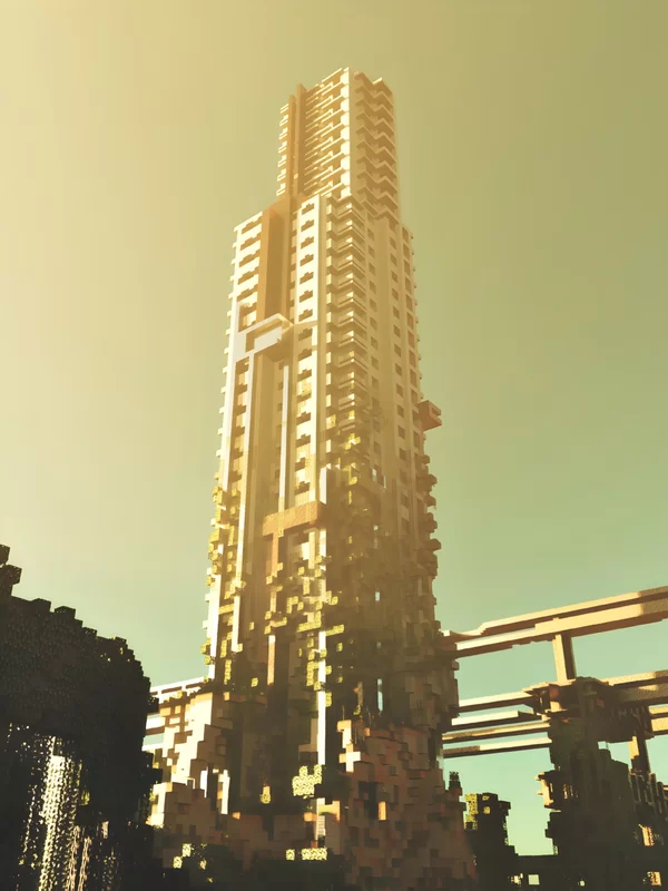 Apocalyptic Skyscraper / Schematic / Files Bedrock & Java Minecraft Map