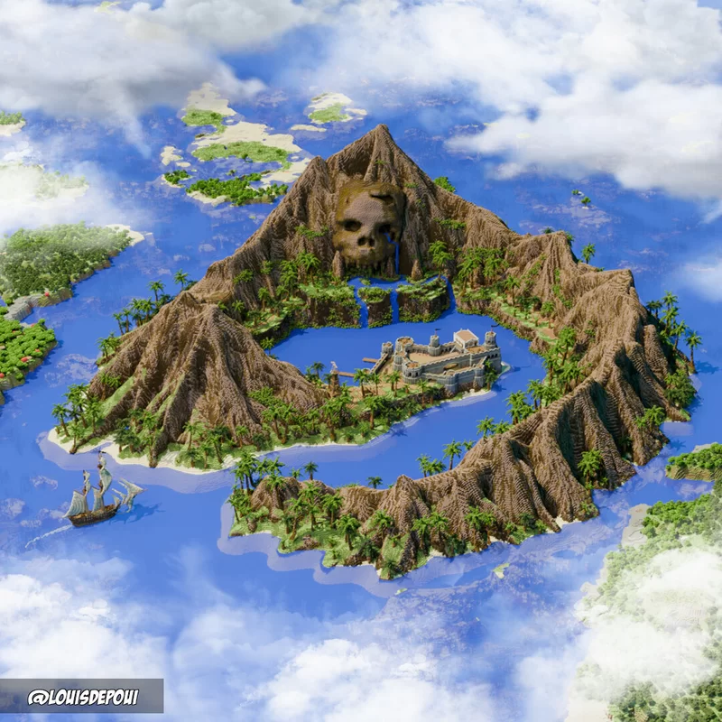 Skull Pirate Island Minecraft Map