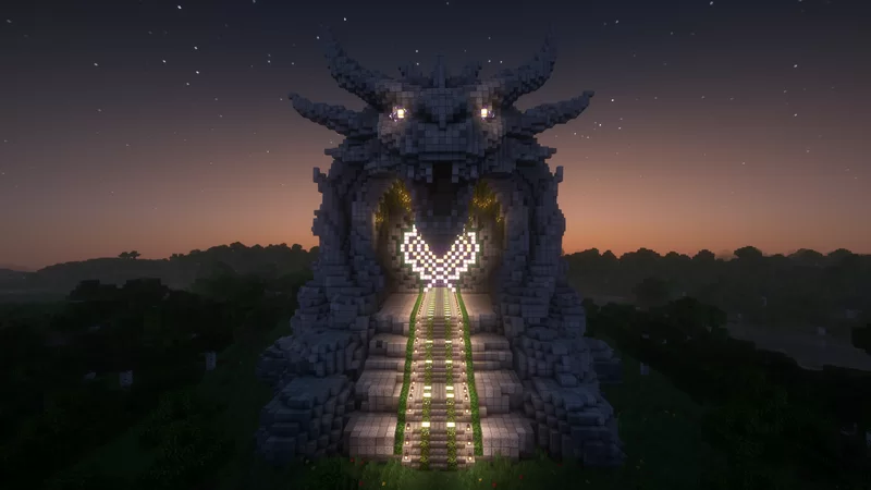 Minecraft Titan Nether Portal Statue V07 Minecraft Map