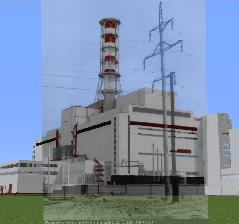Chernobyl NPP (before disaster) scale 1:1 Minecraft Map
