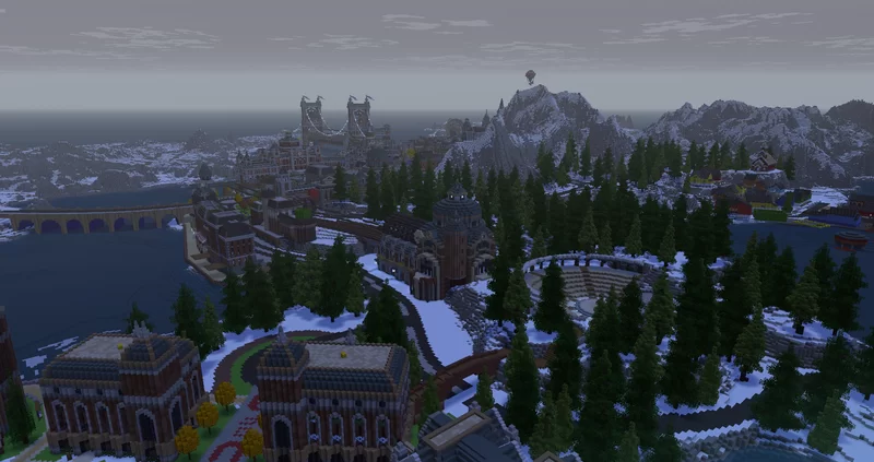 ⚙️ Steampunk 1877 - Arkhaven | Large Victorian Steampunk City Minecraft Map