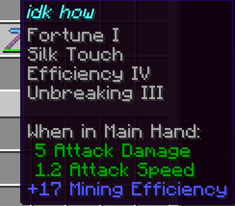 Fortune & Silk Touch Pickaxe Minecraft Map