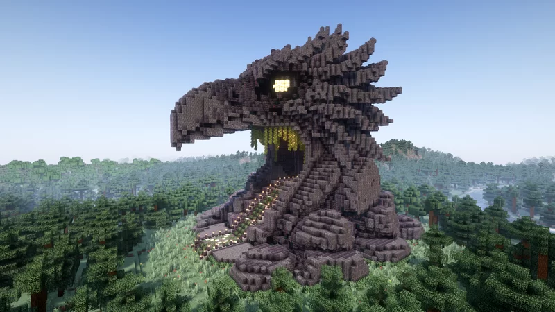 Minecraft Raven Nether Portal Statue V02 Minecraft Map