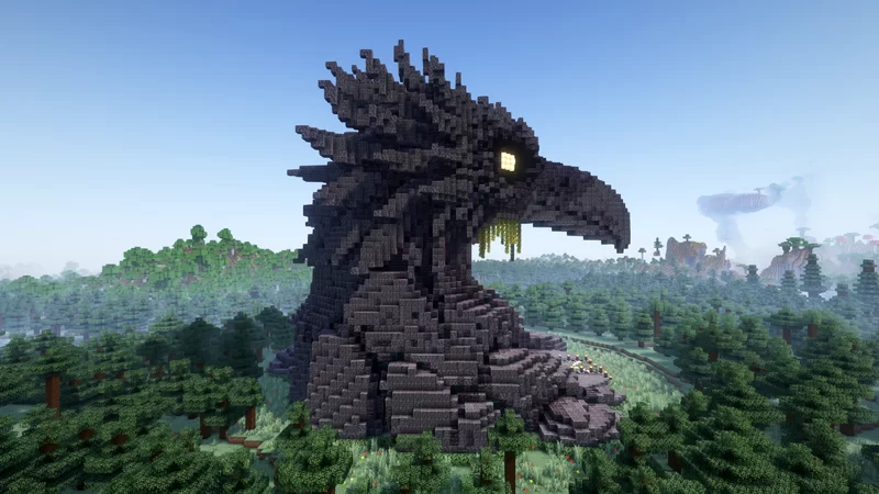 Minecraft Raven Nether Portal Statue V02 Minecraft Map