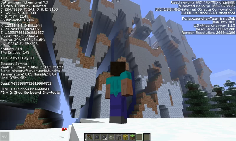 Farlands in better Than Adventure [b1.7.3] Minecraft Map