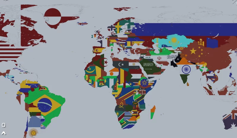 29bburkle's Super Large Scale World Flag Map Minecraft Map