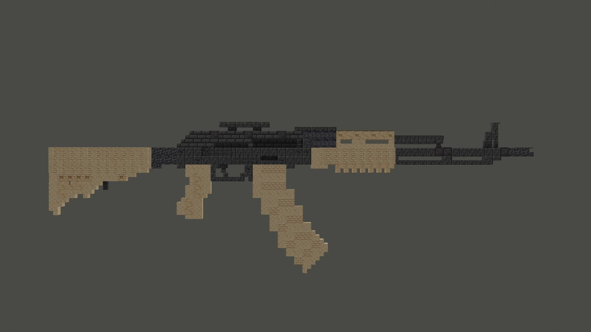 Minecraft Ak 47 Pixel Art Template