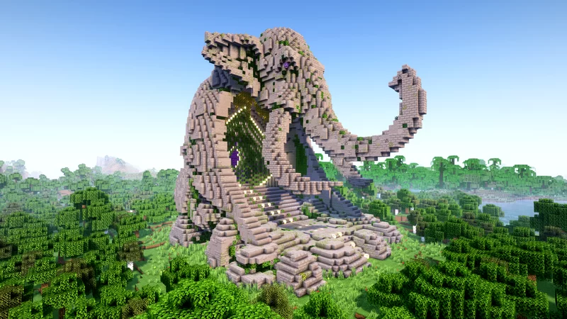 Minecraft Mammoth Nether Portal Statue Minecraft Map