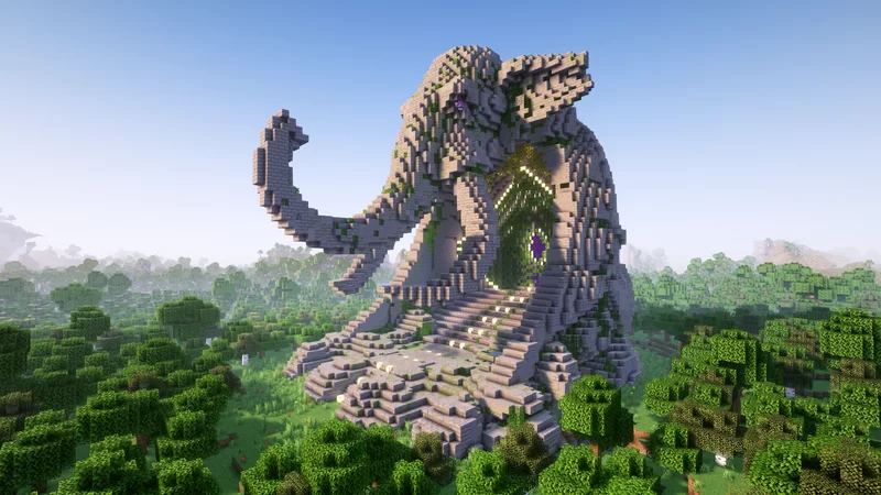 Minecraft Mammoth Nether Portal Statue Minecraft Map