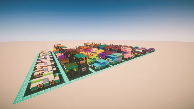 🚗Ultimate Vehicle Pack – 72 Cars, Trucks & Motorcycles🏍️ Minecraft Map