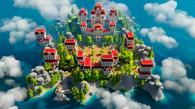 Red Haven Castle Spawn 700 x 700 Minecraft Map