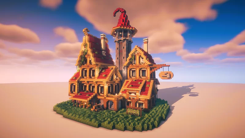 🏰 Large Medieval House – Download! Minecraft Map