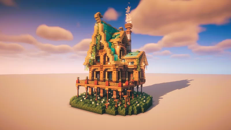 🏰 Large Medieval House – Download! Minecraft Map