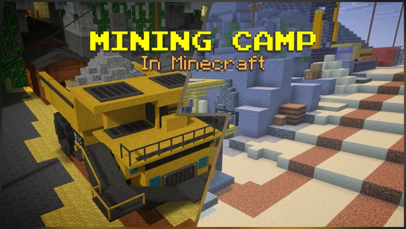Mining Camp from Pixel Gun 3D Minecraft Map