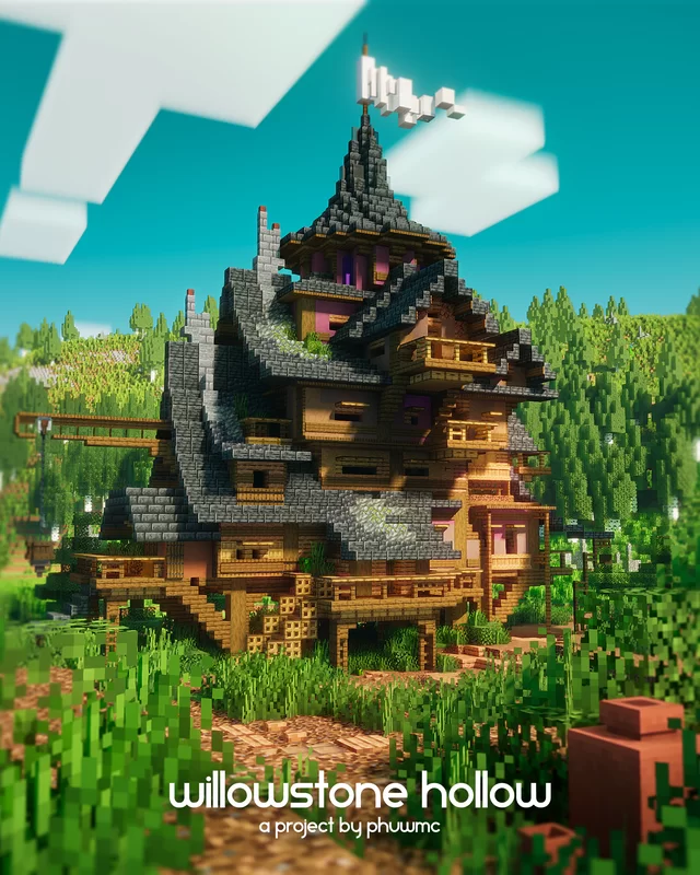 Minecraft Willowstone Hollow - Survival Base Minecraft Map