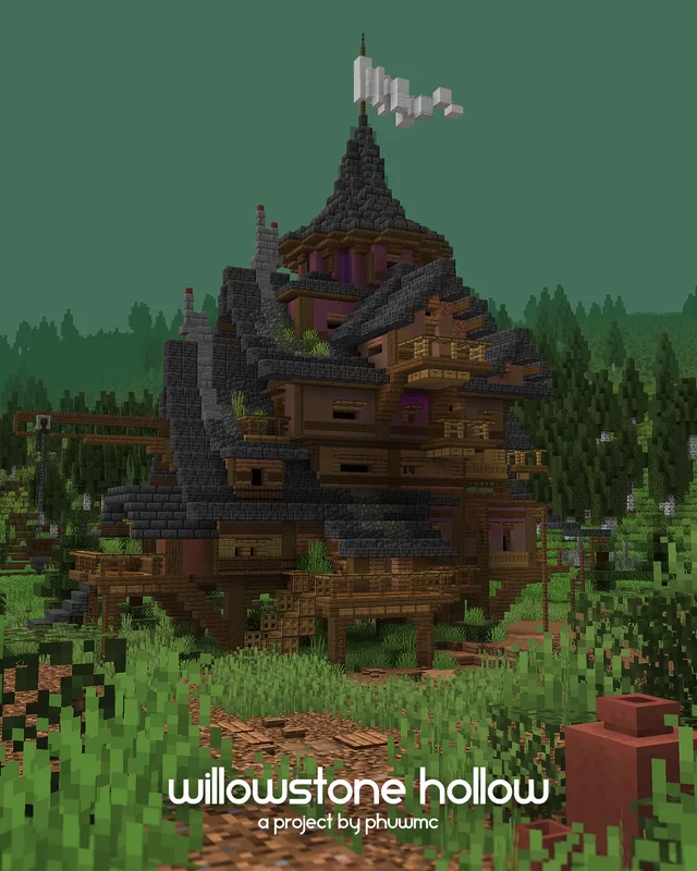 Minecraft Willowstone Hollow - Survival Base Minecraft Map