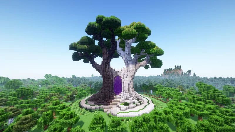 Minecraft Tree |Shadow| Nether Portal Statue V11 Free Schematic ...