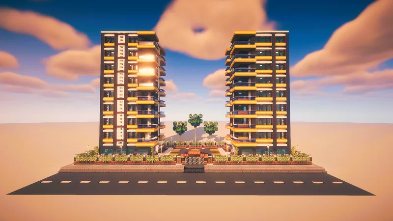 🏢 Modern Apartment Complex – Download! Minecraft Map