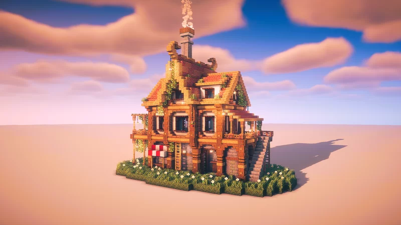 🏠 Medieval Townhouse – Download! Minecraft Map