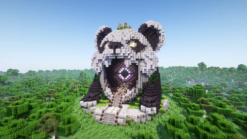 Minecraft Panda Nether Portal Statue Minecraft Map